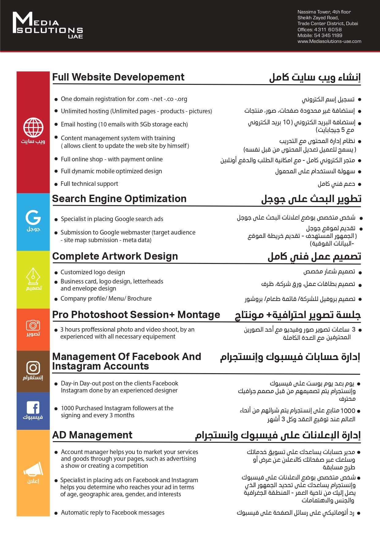 Full Package – Media Solutions U.A.E